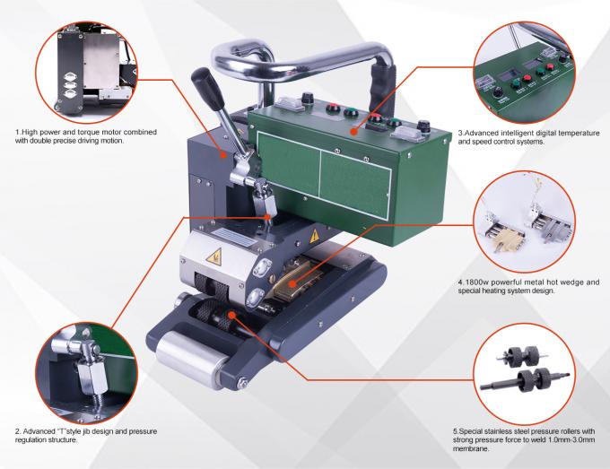 12CM Overlap Geomembrane Welding Machine ISO 1800W Hdpe Liner Welding ...